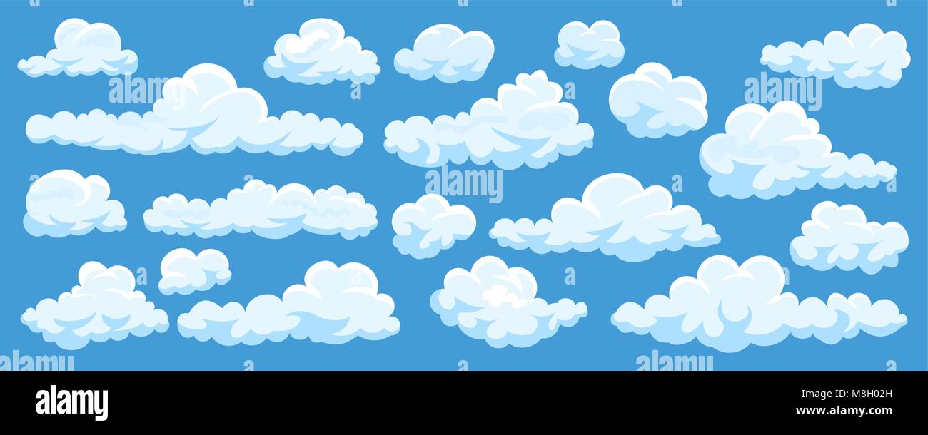 Set of cartoon clouds Stock Vector Image & Art - Alamy