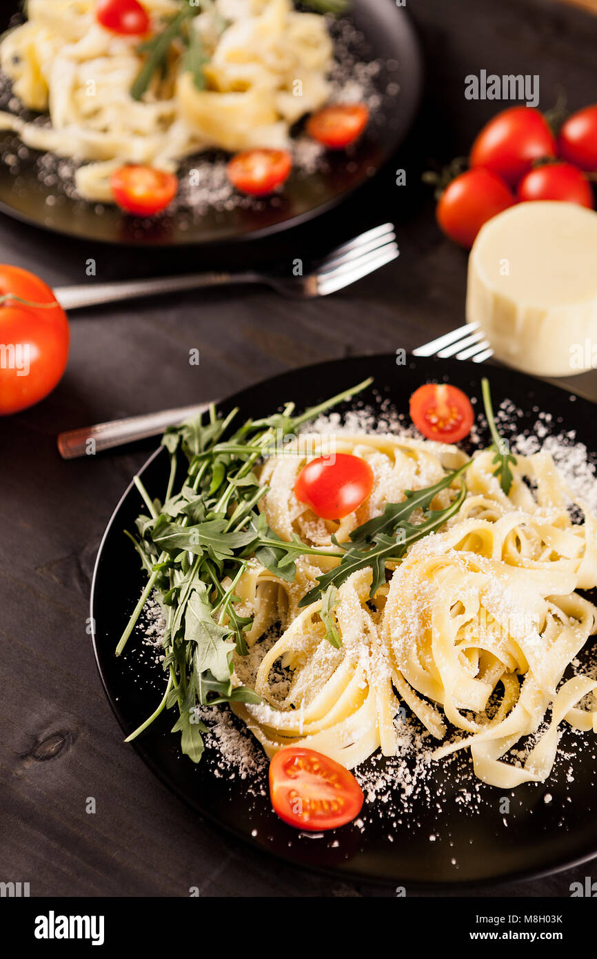 Plate with healthy and delicious italian pasta Stock Photo - Alamy