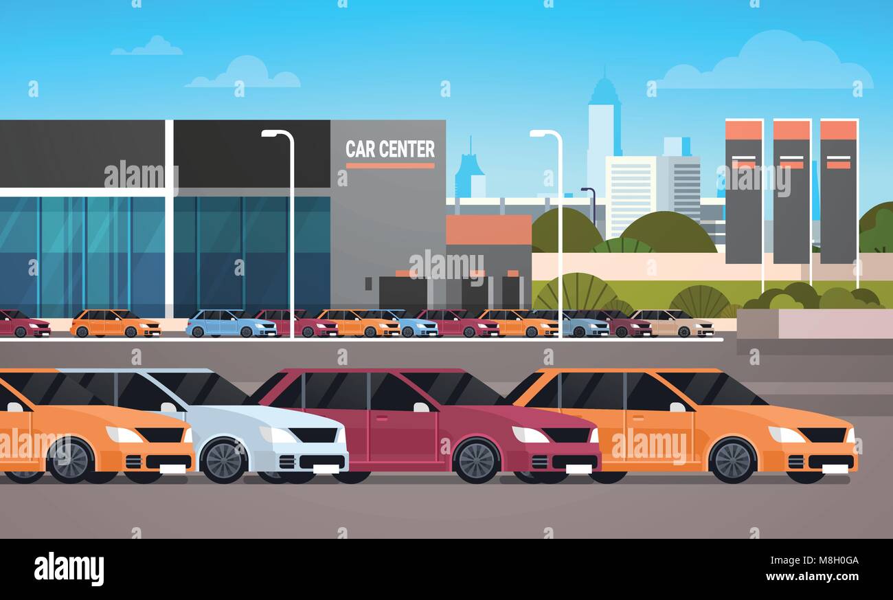 Car dealership exterior Stock Vector Images - Alamy