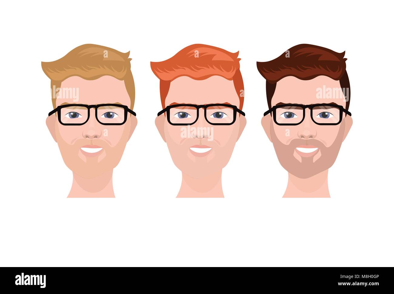 Set human faces in Stock Vector Images - Alamy