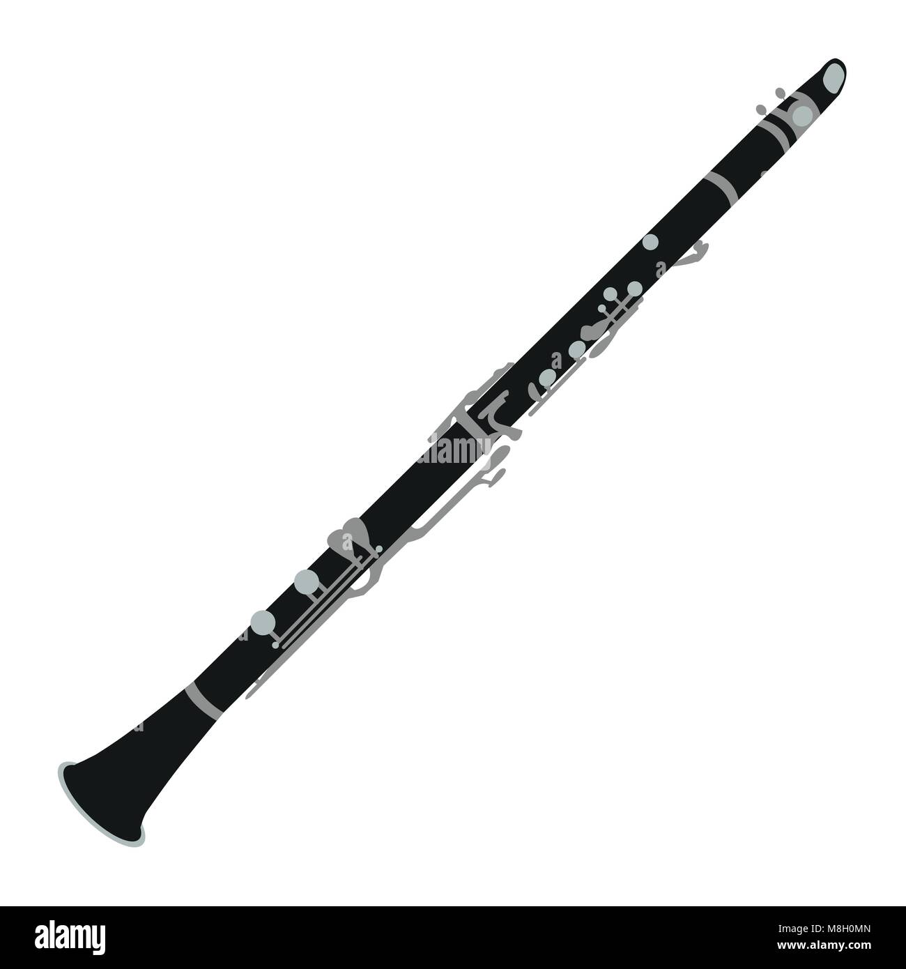 Flute clarinet on musical Stock Vector Images - Alamy