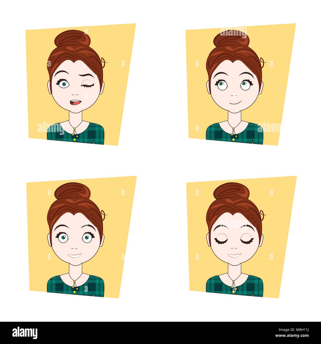 Vector set eyes different expressions hi-res stock photography and ...