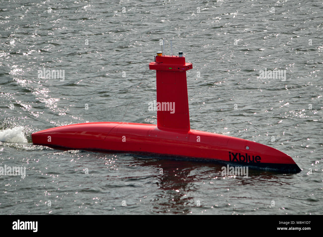 iXblue DriX unmanned surface vessel doing demonstration runs in London ...