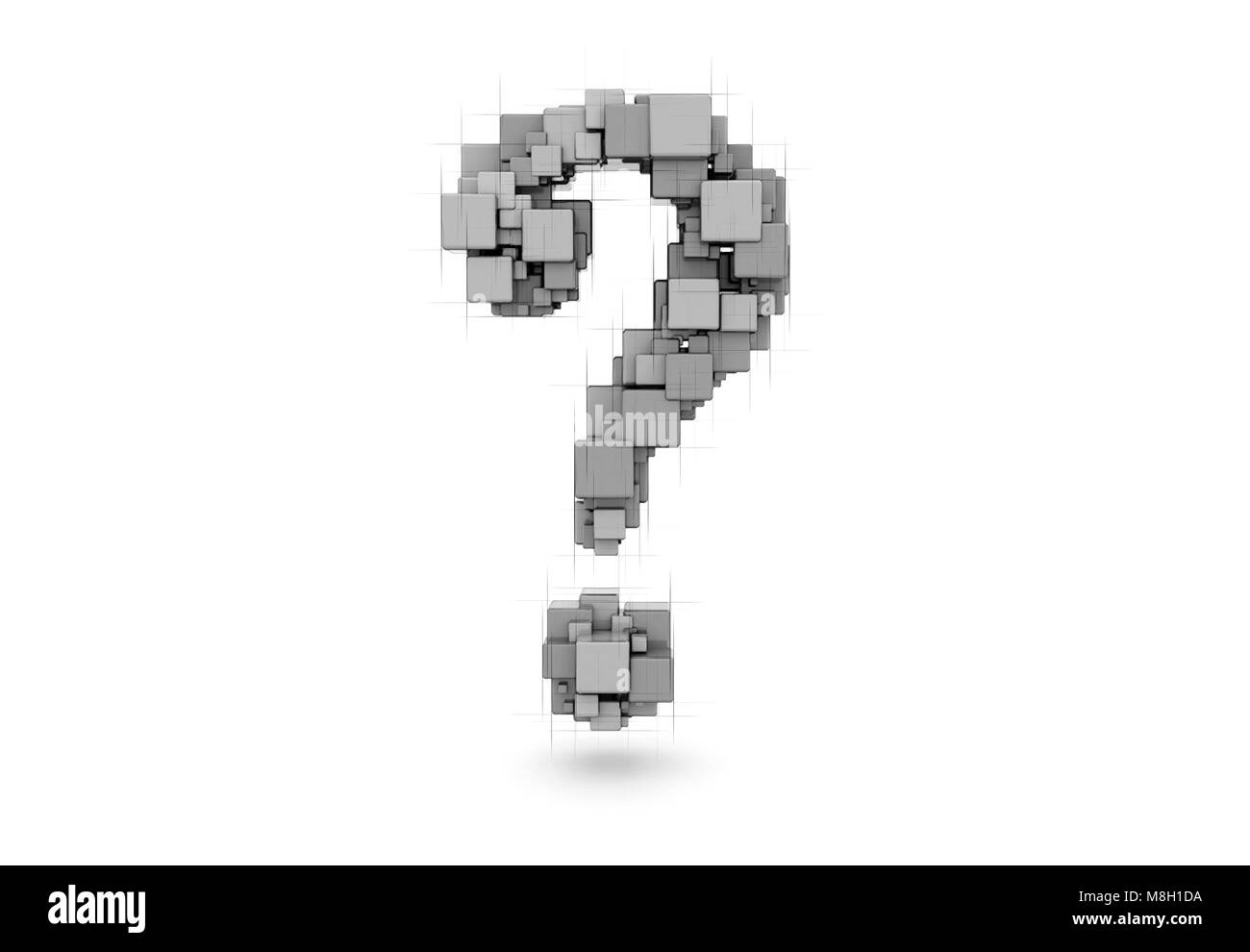 Abstract question mark on white background Stock Photo - Alamy