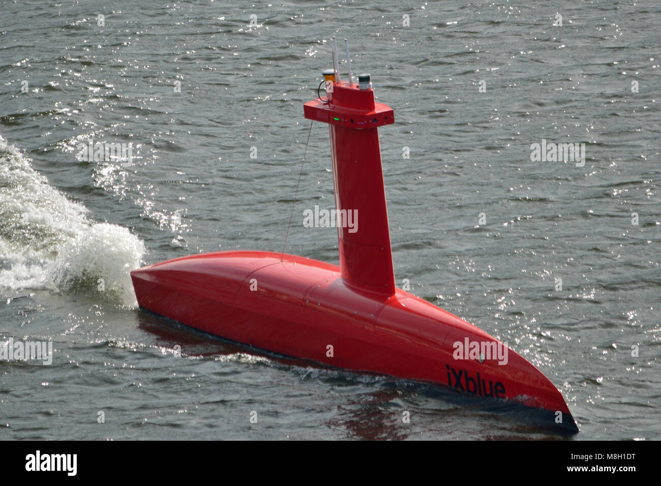 iXblue DriX unmanned surface vessel doing demonstration runs in London ...