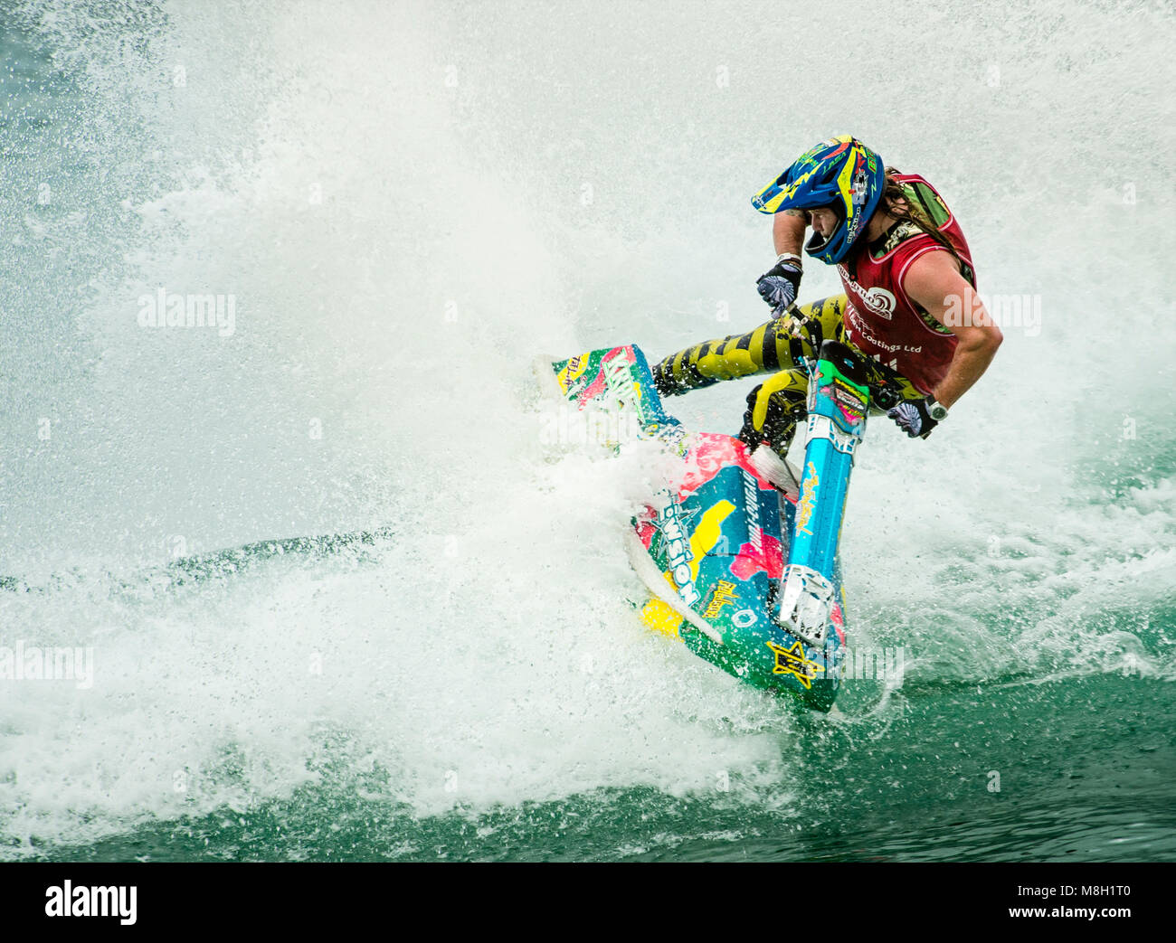 Jet-ski stunt rider in action Stock Photo - Alamy