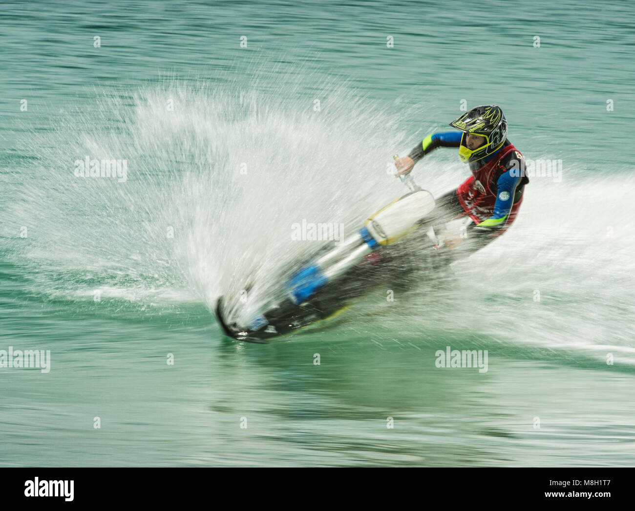 Jet-ski stunt rider in action Stock Photo - Alamy