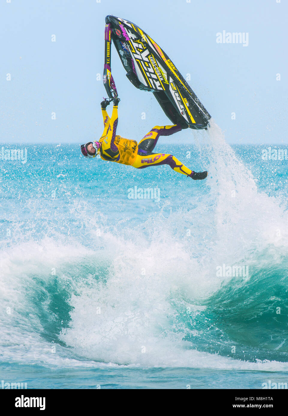 Jet-ski stunt rider in action Stock Photo - Alamy