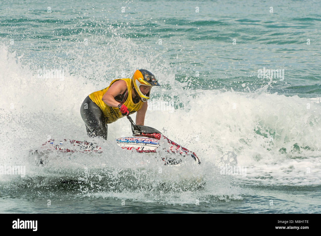 Jet-ski stunt rider in action Stock Photo - Alamy