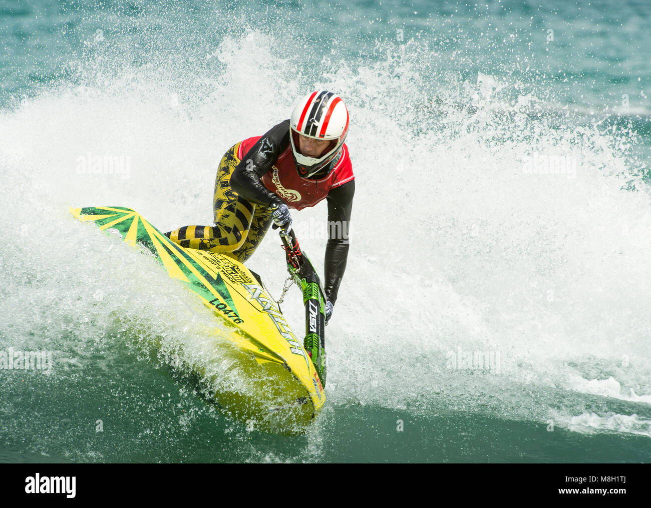 Jet-ski stunt rider in action Stock Photo - Alamy