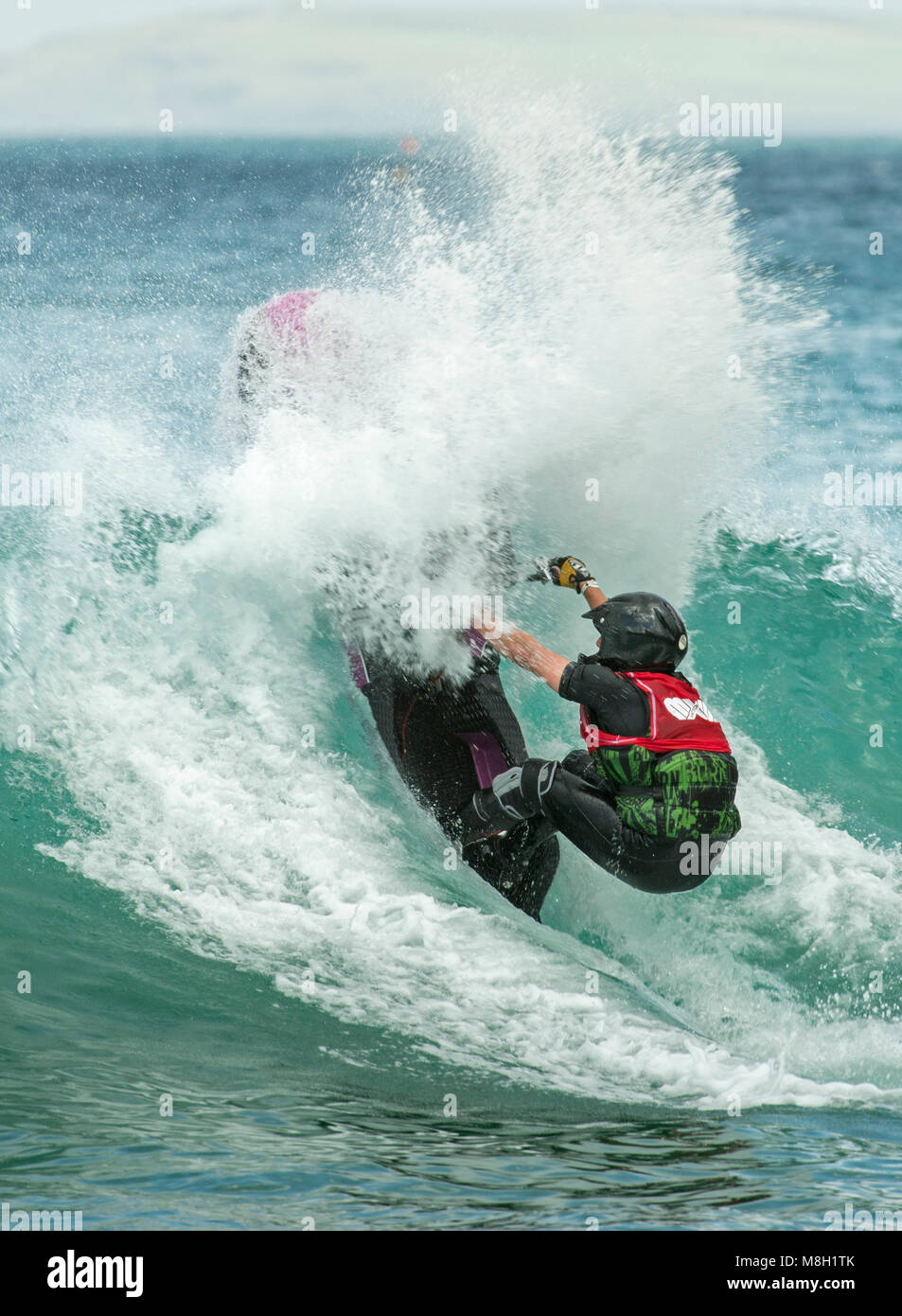 Jet-ski stunt rider in action Stock Photo - Alamy