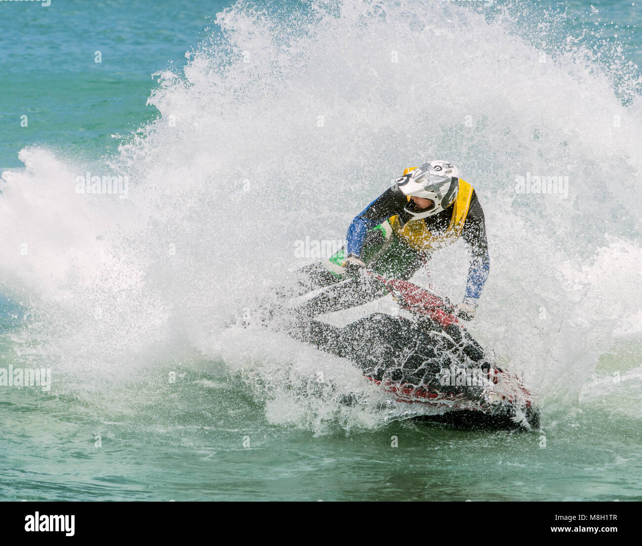 Jet-ski stunt rider in action Stock Photo - Alamy