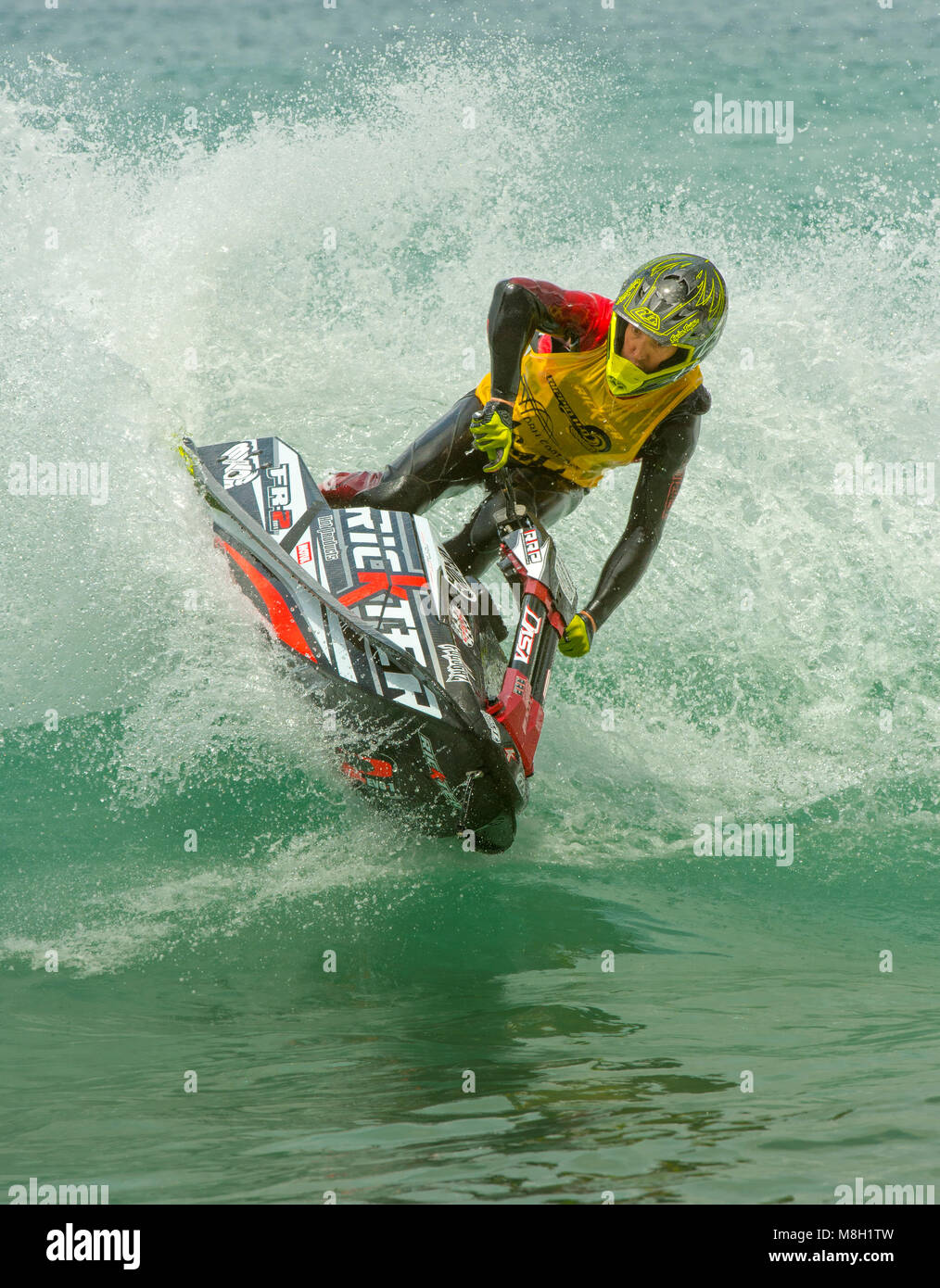 Jet-ski stunt rider in action Stock Photo - Alamy