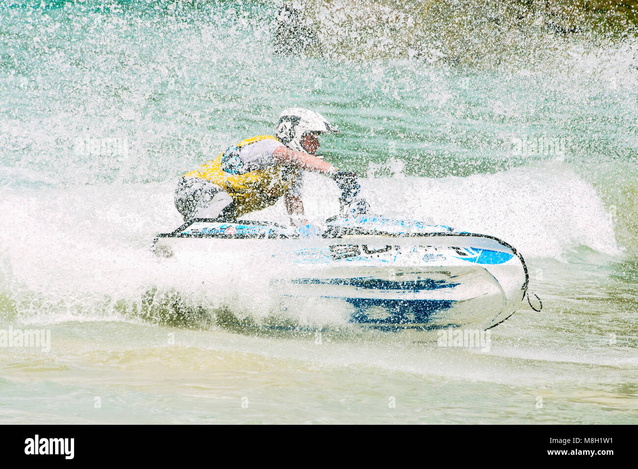 Jet-ski stunt rider in action Stock Photo - Alamy