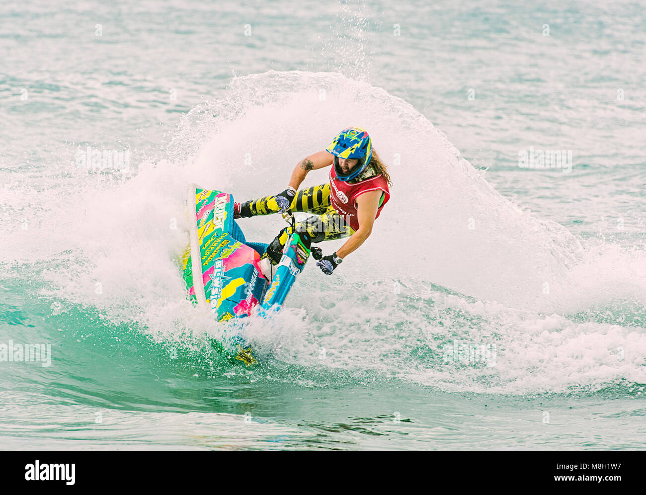 Jet-ski stunt rider in action Stock Photo - Alamy