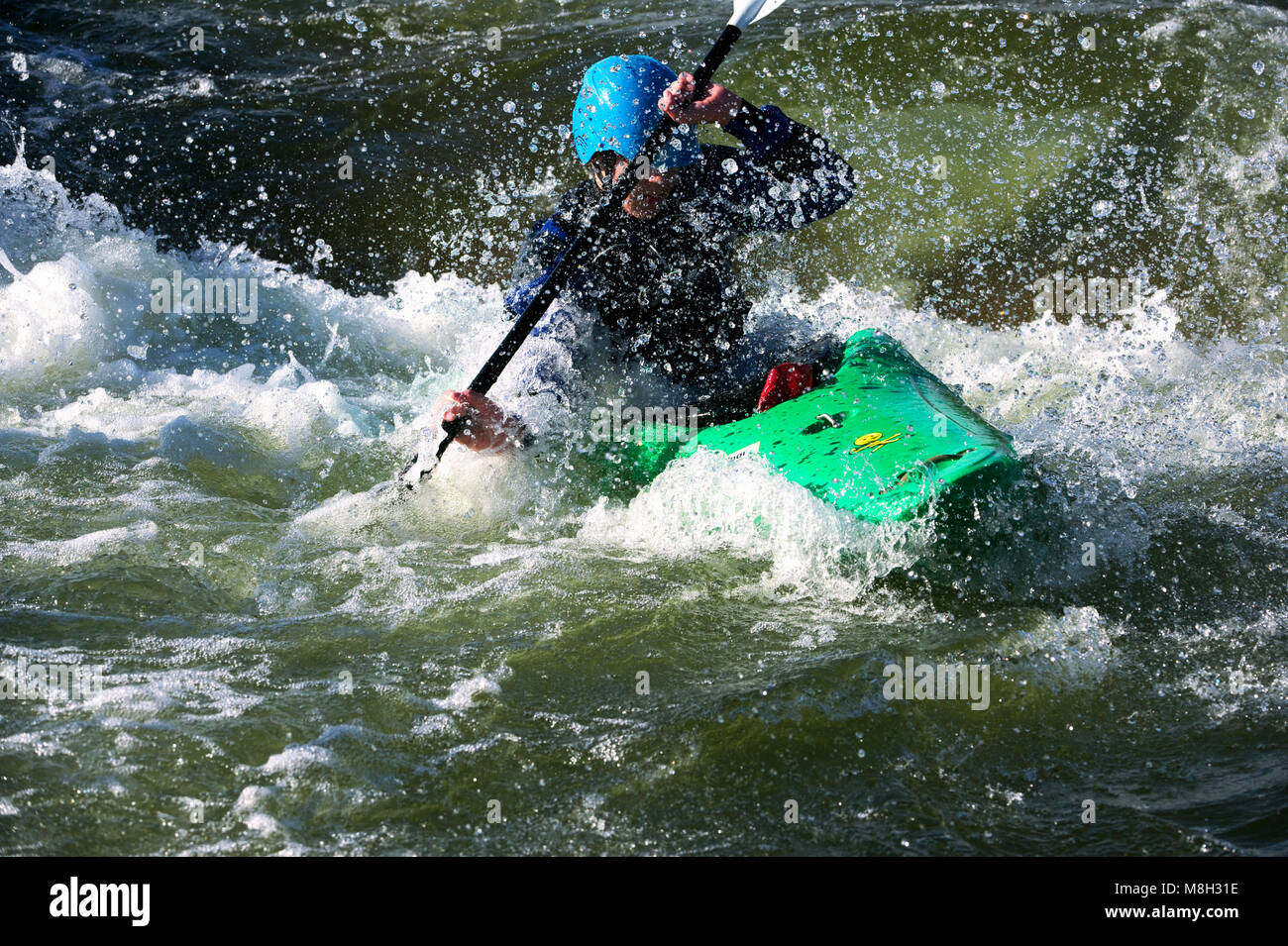 White water kayaking wales hi-res stock photography and images - Alamy