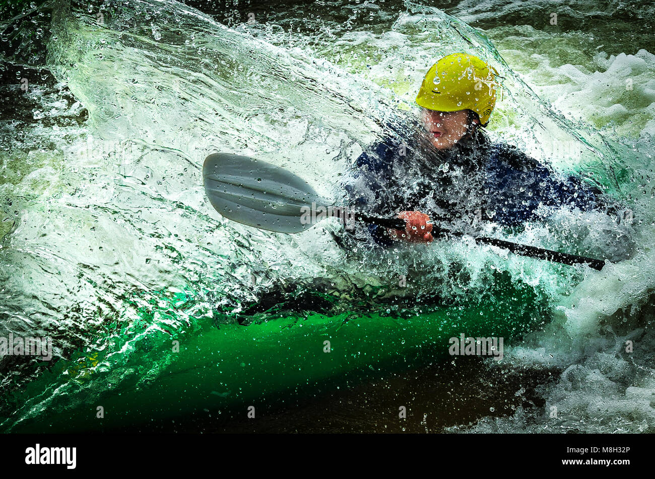 White water kayaking wales hi-res stock photography and images - Alamy