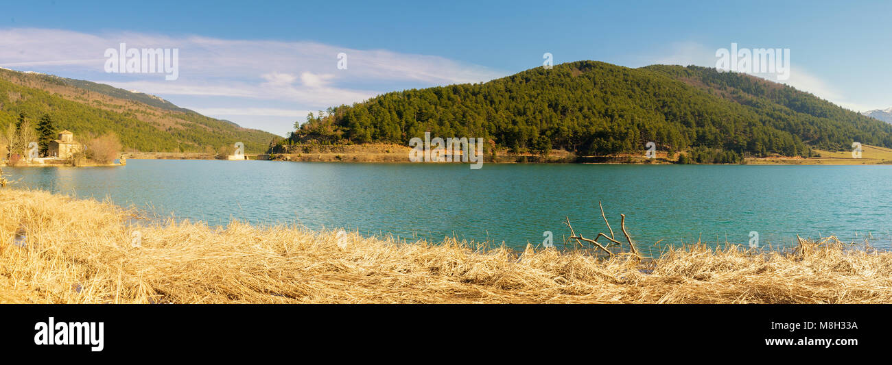 Greek lake Doxa in Greece. Famous touristic destination Stock Photo - Alamy