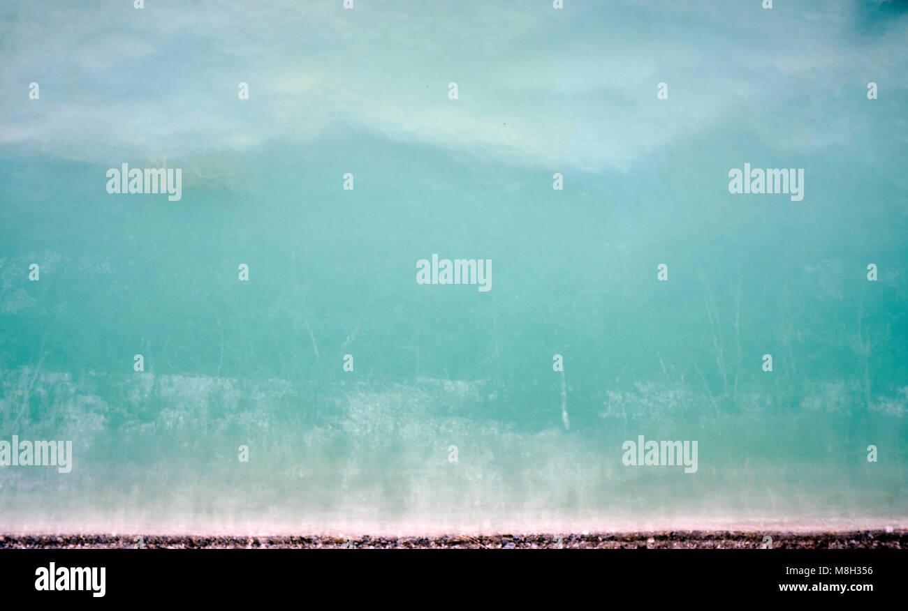Aerial low altitude photo of beautiful azure blue ocean showing shallow ...