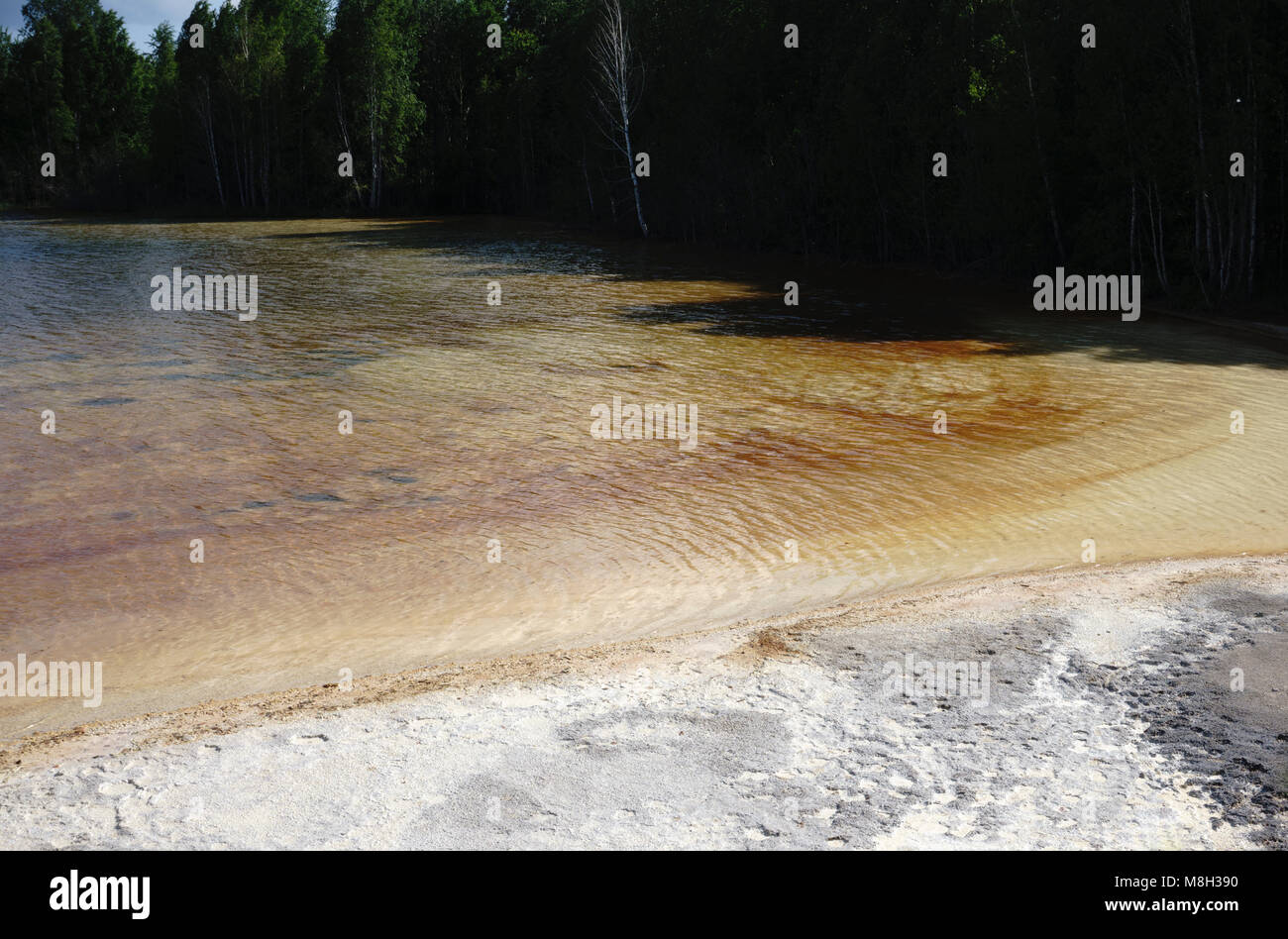 dirty water sumps dirty water from factory waste Stock Photo - Alamy