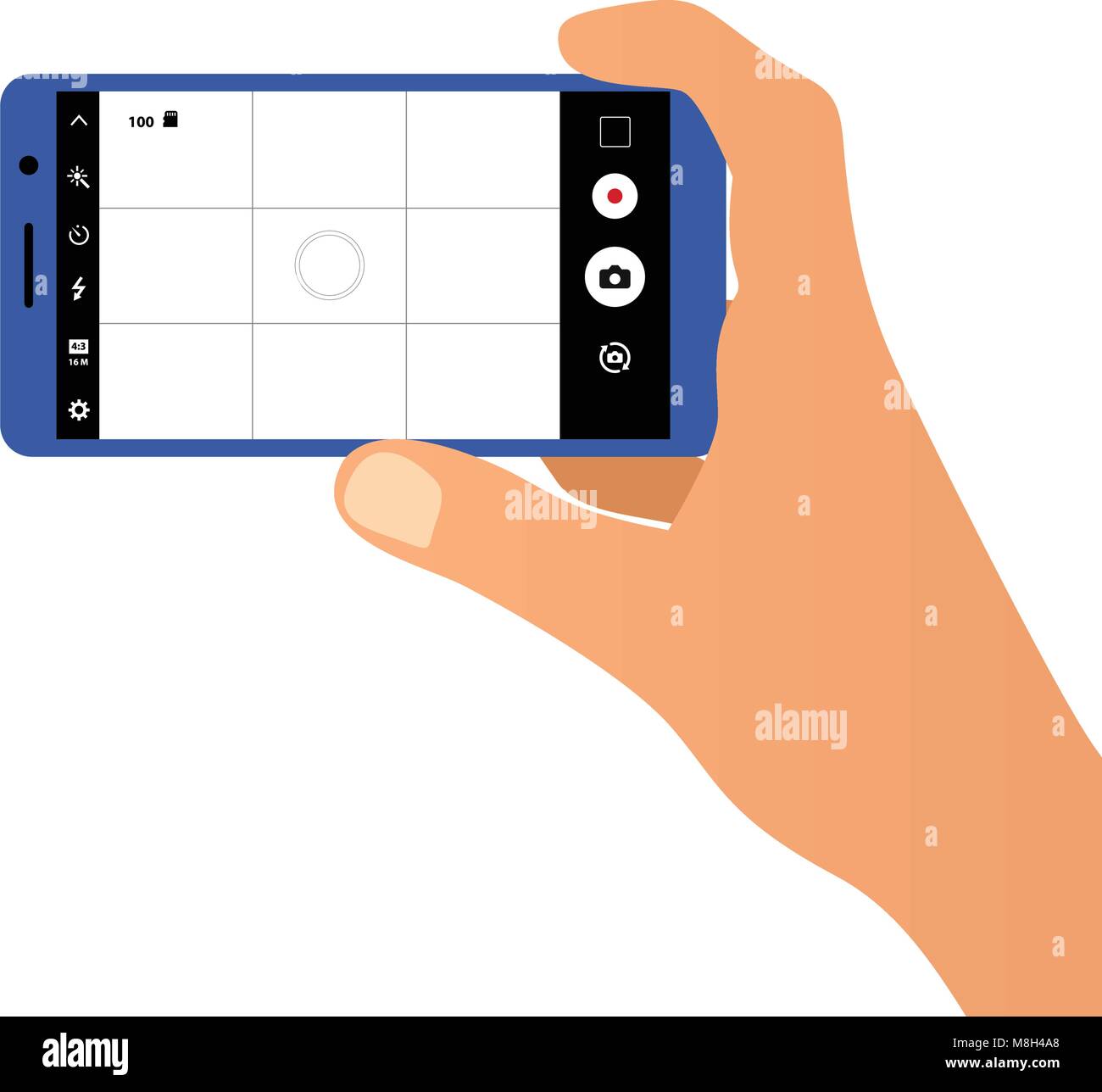 Hand holding the smartphone and taking a photo Stock Vector Image & Art ...