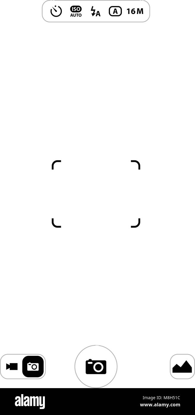 Modern smartphone camera focusing screen Stock Vector Image & Art - Alamy