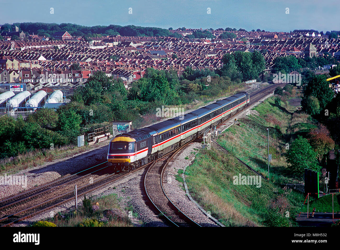 An InterCity HST formed of power cars numbers 43067 and 43062 heading ...