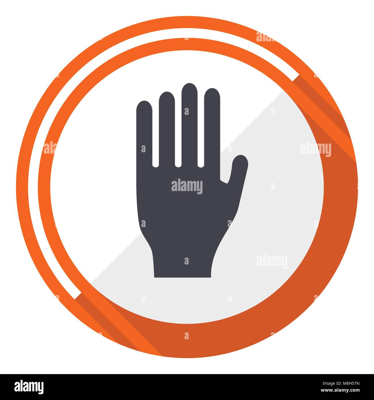 Stop orange round flat Cut Out Stock Images & Pictures - Alamy