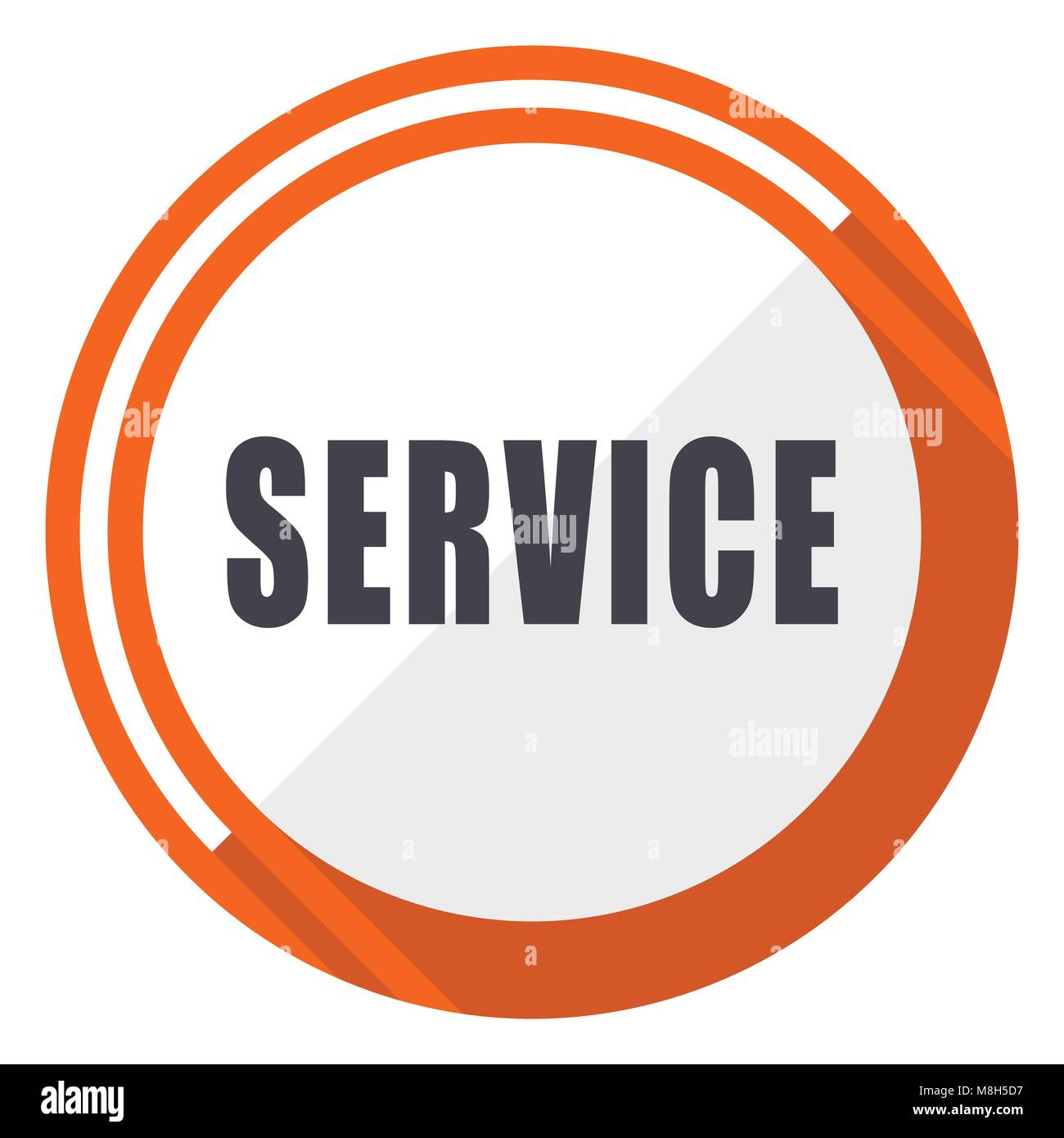 Service orange flat design vector web icon Stock Vector Image & Art - Alamy