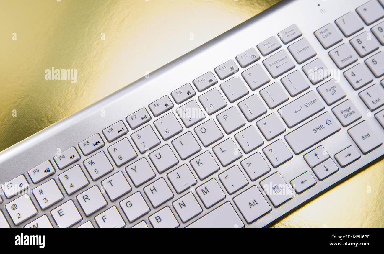 Modern Keyboard for computer close-up Stock Photo - Alamy
