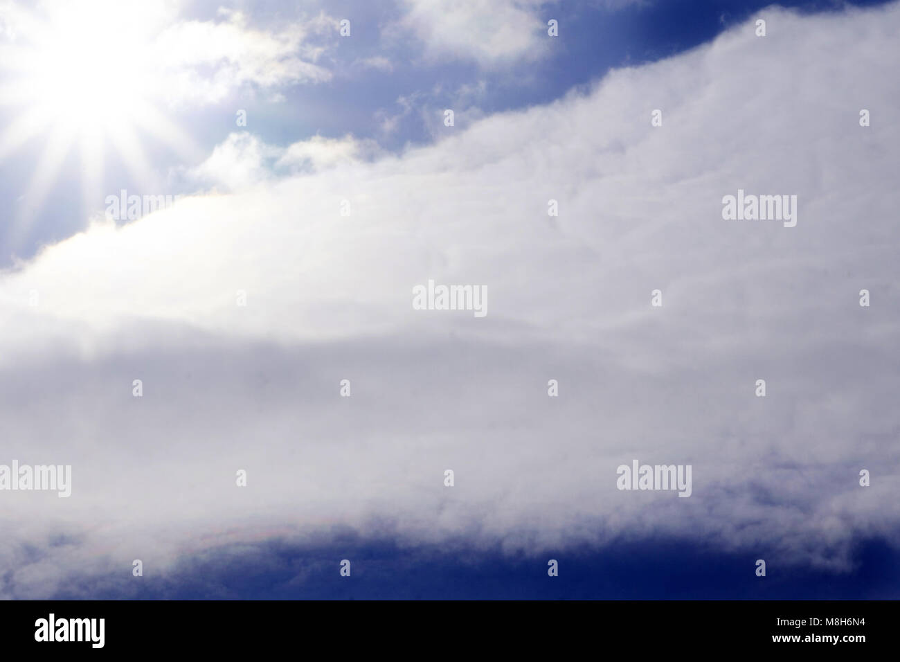 Sun and clouds over corn fields Stock Photo - Alamy