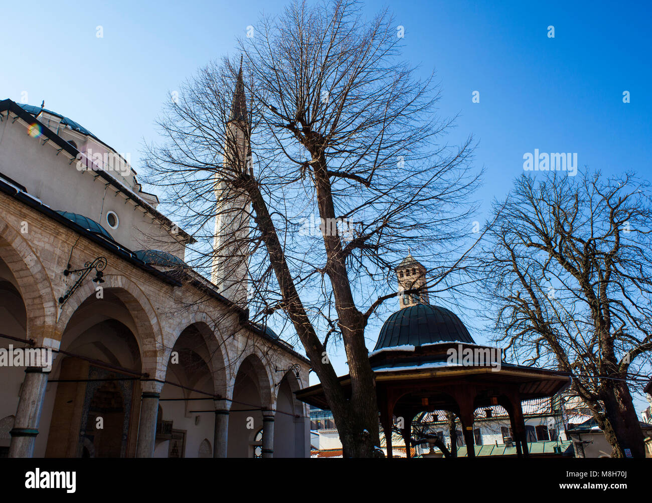Vew of the Gazi Husrev-bey Mosque in Sarajevo Stock Photo - Alamy