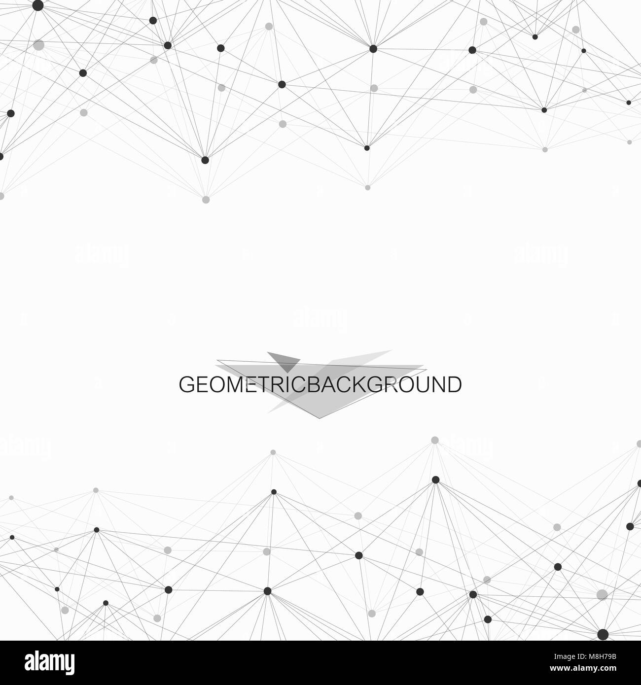 Geometric Abstract Vector With Connected Line And Dots Global Network Connection Background