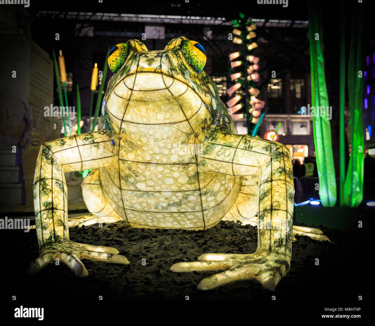 London, UK, 19th January 2018. Frogs in the city. Leicester Square ...