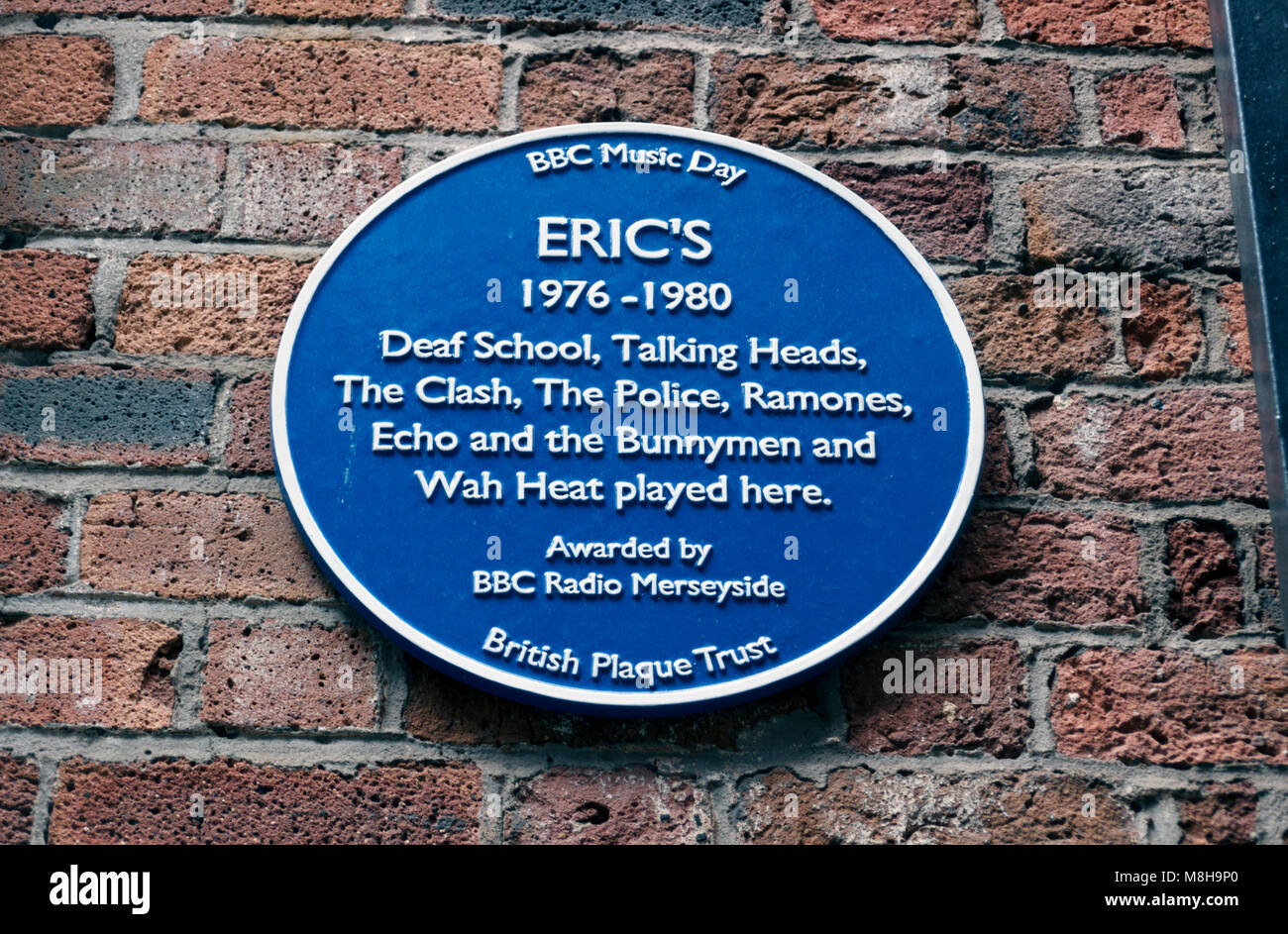 Eric's Blue Plaque Stock Photo - Alamy