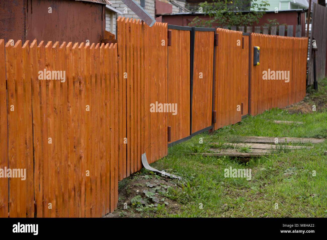 texture of sloping lacquered wooden planks Stock Photo - Alamy