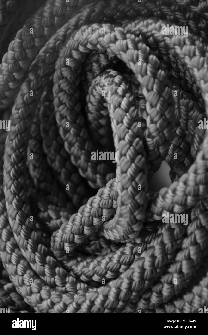 Problem solution Team work by the example of entangled ropes Stock ...