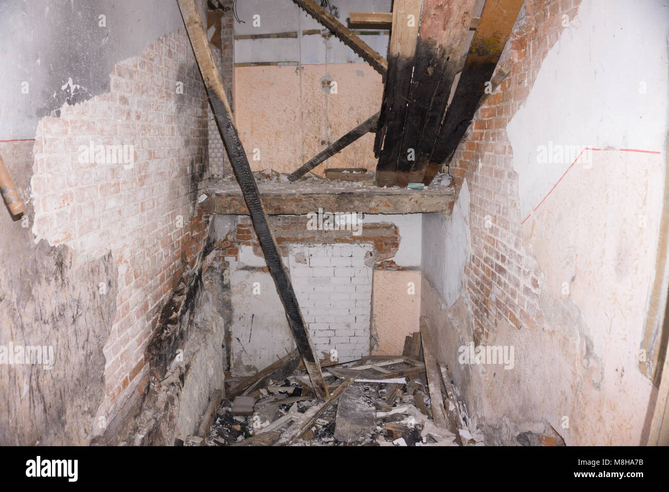 Interior of the ruined house hi-res stock photography and images - Alamy