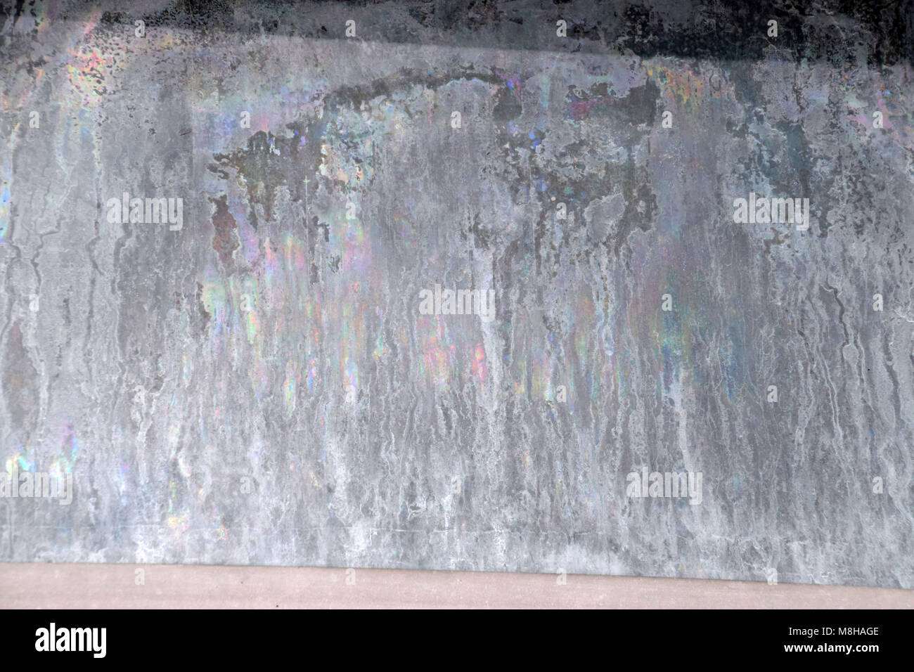 Window with very dirty and dusty glass in daylight, windows damaged by ...