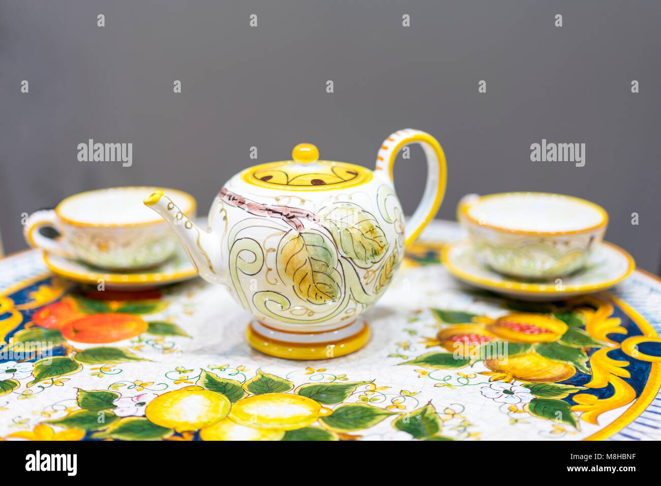 Expensive and beautiful tea set of porcelain Stock Photo - Alamy
