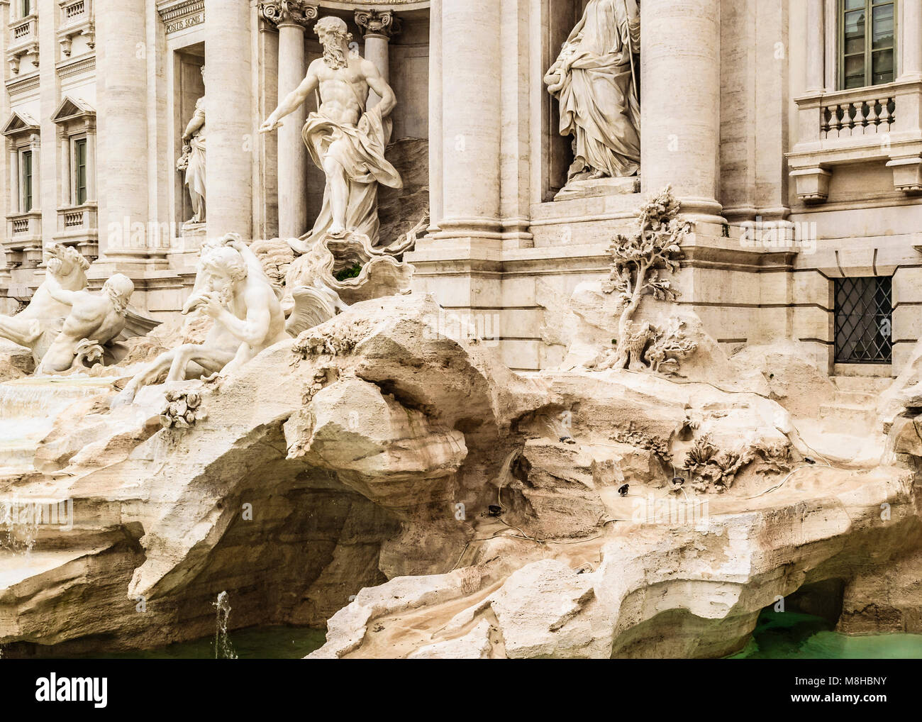 Baroque bernini´s masterpiece fontana di trevi at Rome city, Italy ...