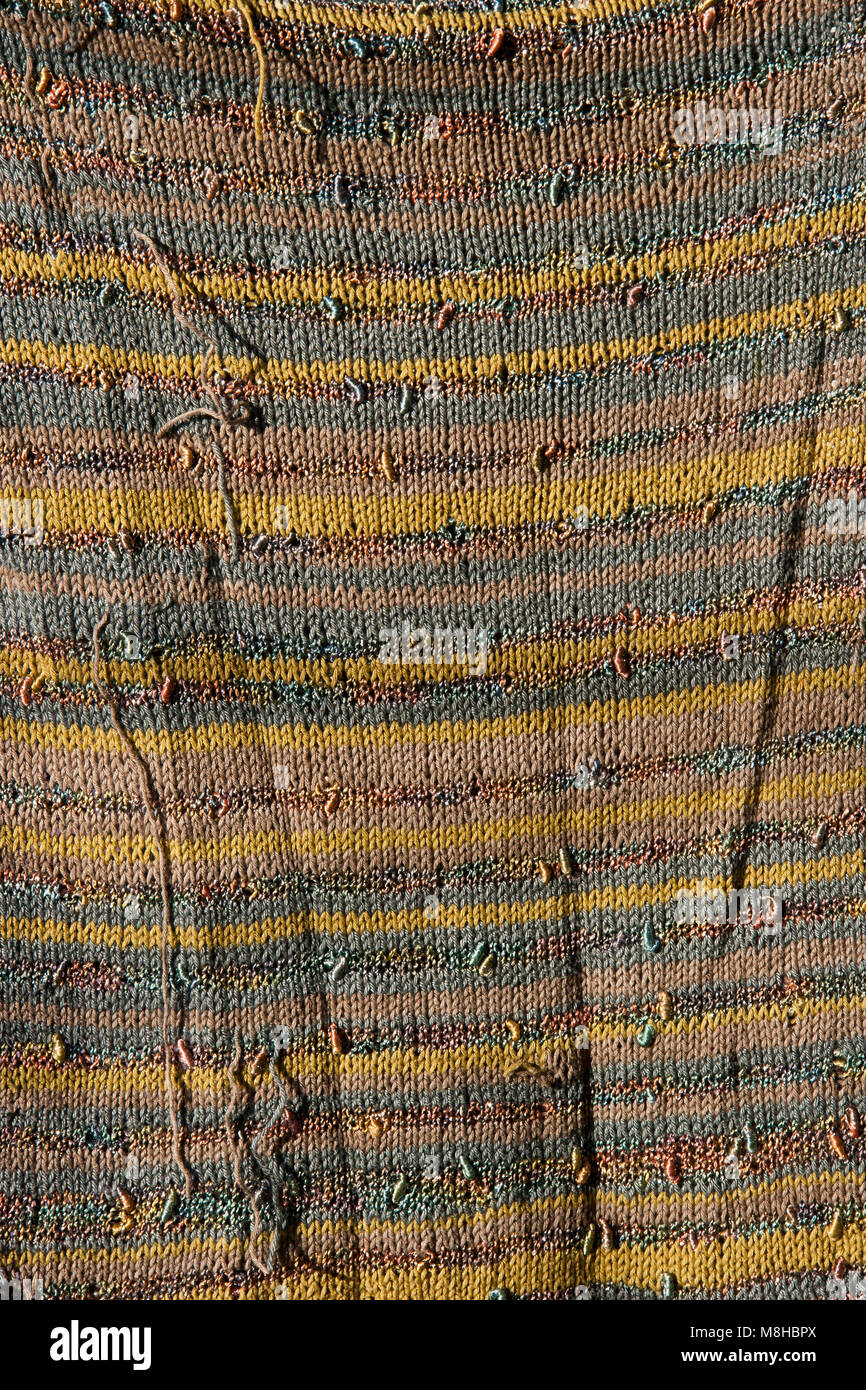 Handmade wool knitted fabric of recycled material Stock Photo - Alamy