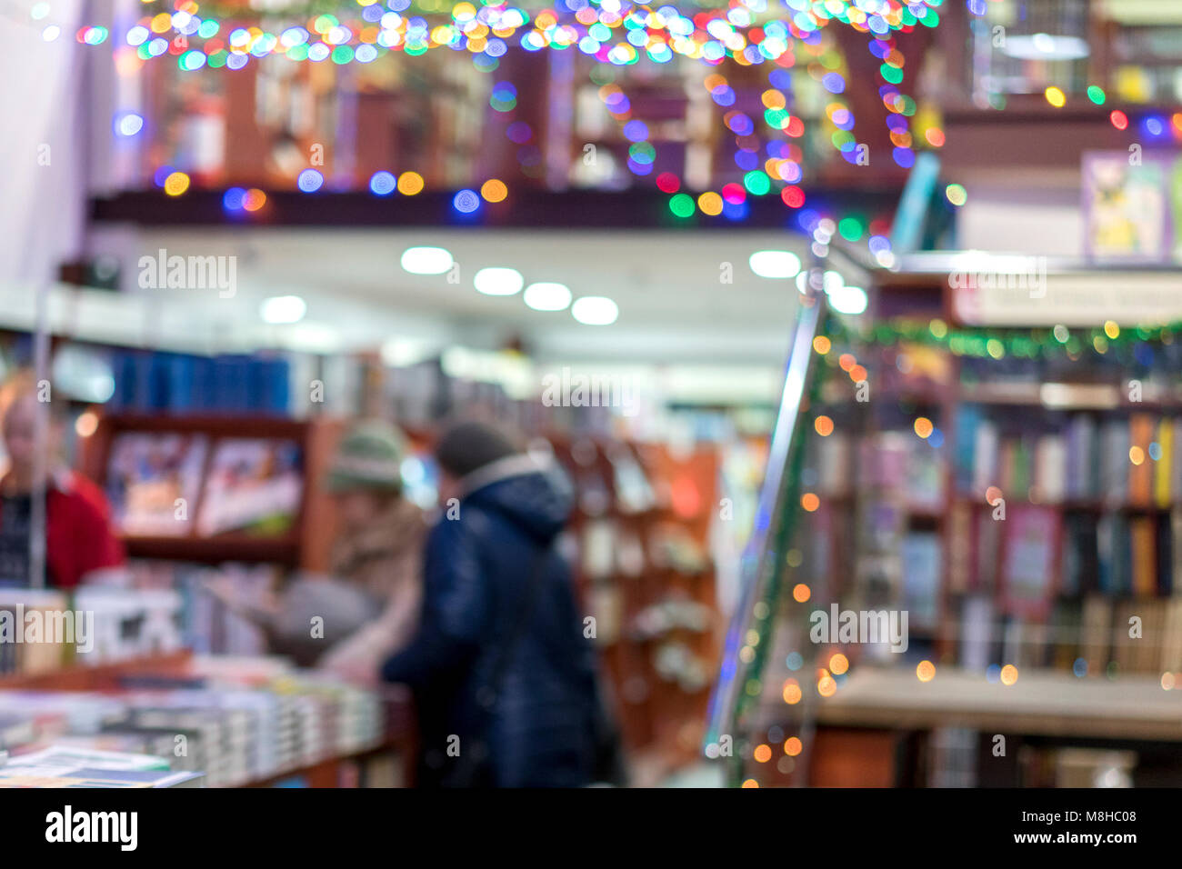 Book Shop. Blurry. The concept of self-education Stock Photo - Alamy