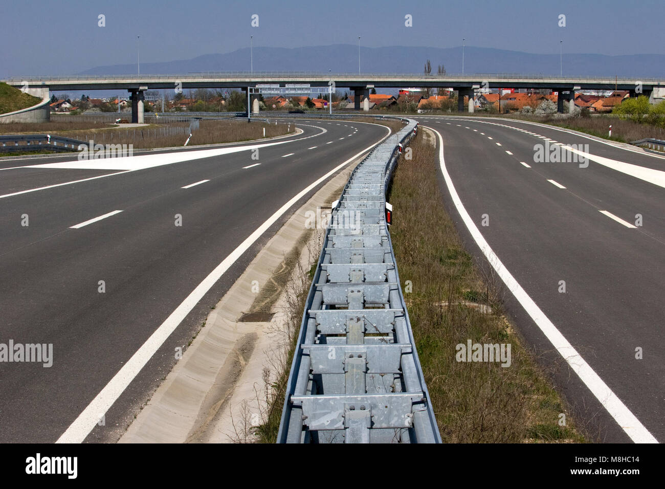Overpass on highway near town Sisak in Croatia Stock Photo - Alamy