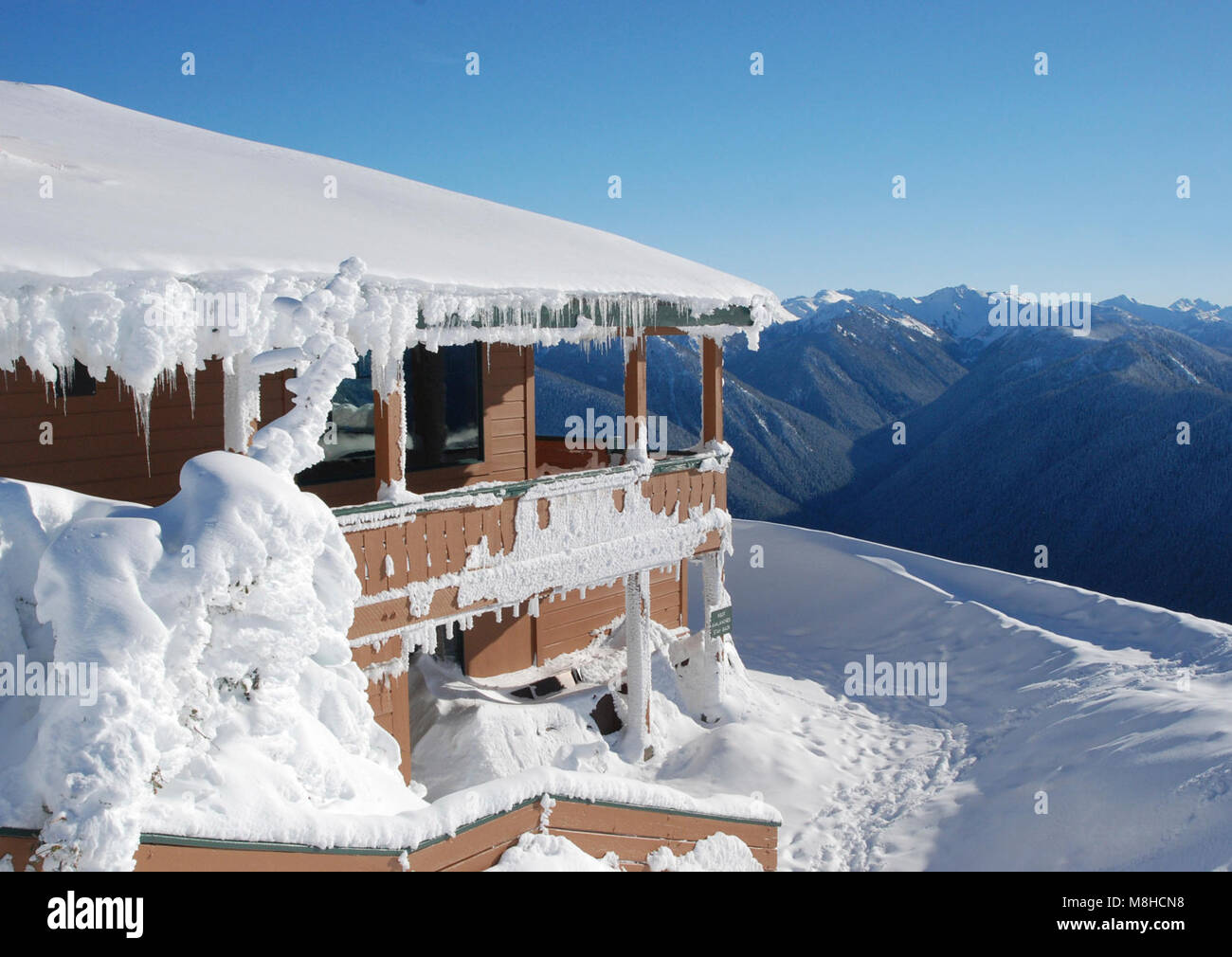 Hurricane Ridge Snow Building winter --. Hurricane Ridge 12-30-12 Stock ...