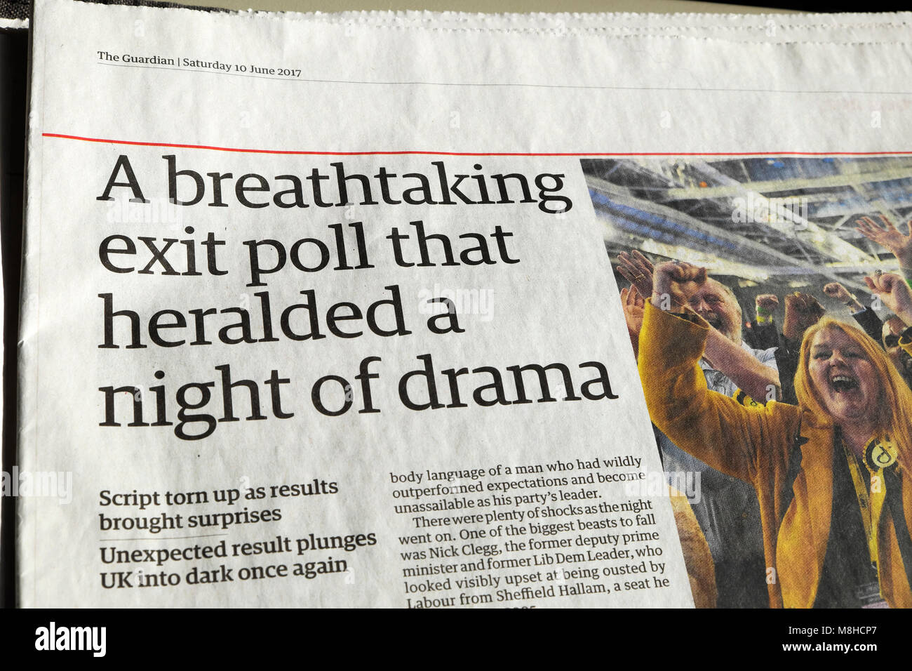 Guardian newspaper article "A breathtaking exit poll that heralded a ...