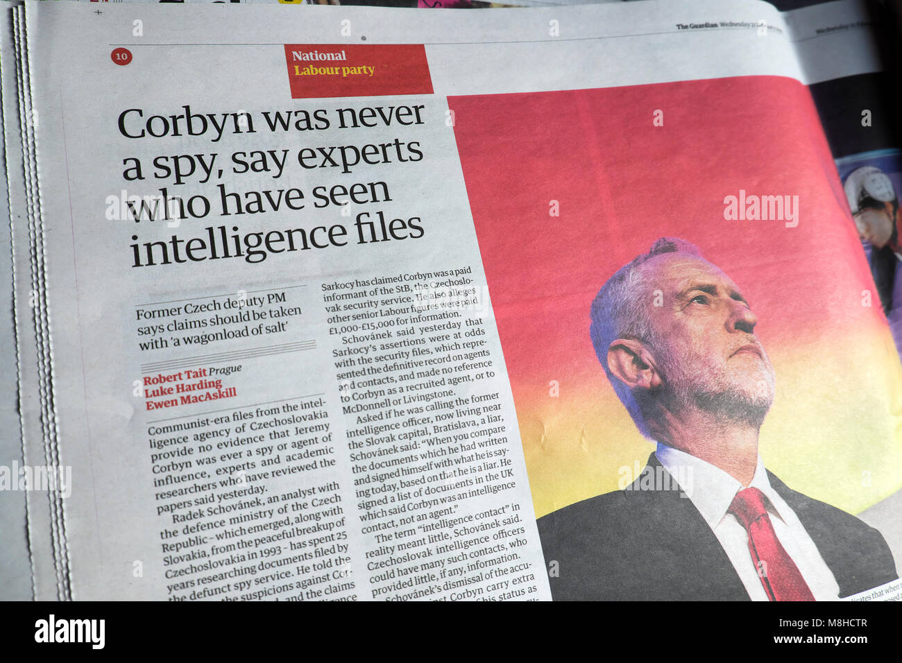 "Corbyn was never a spy, say experts who have seen intelligence files ...