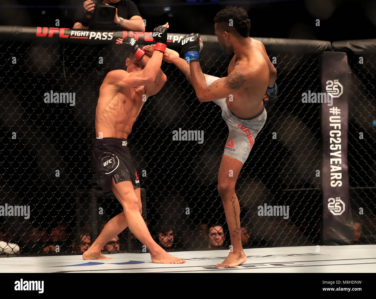 Tom Duquesnoy (left) in action against Terrion Ware during their ...