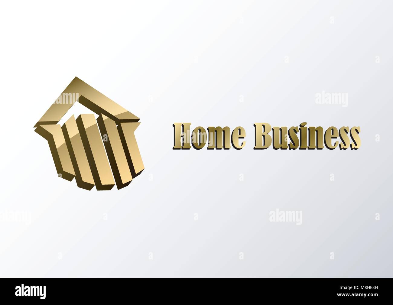 Home logo gold Stock Vector Images - Alamy