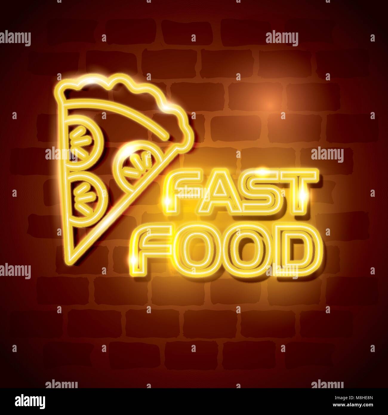 Pizza Neon Sign Vector Vectors High Resolution Stock Photography and ...